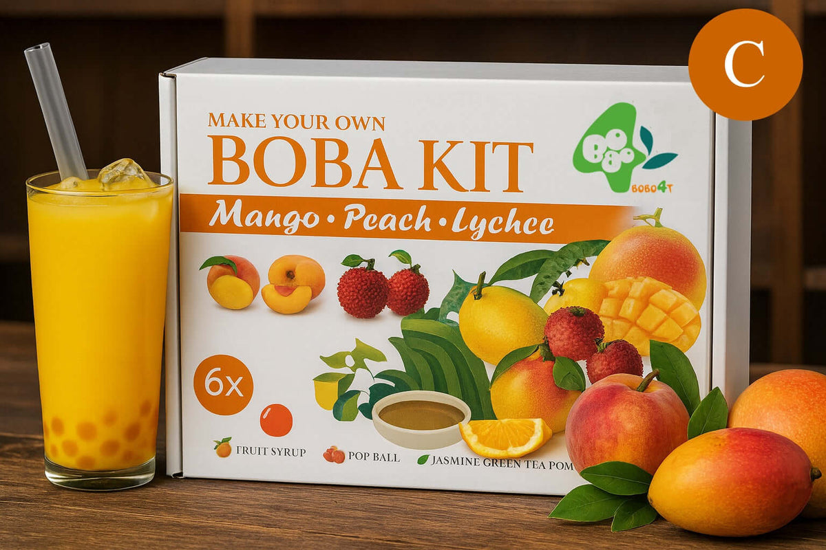 peach bubble tea kit